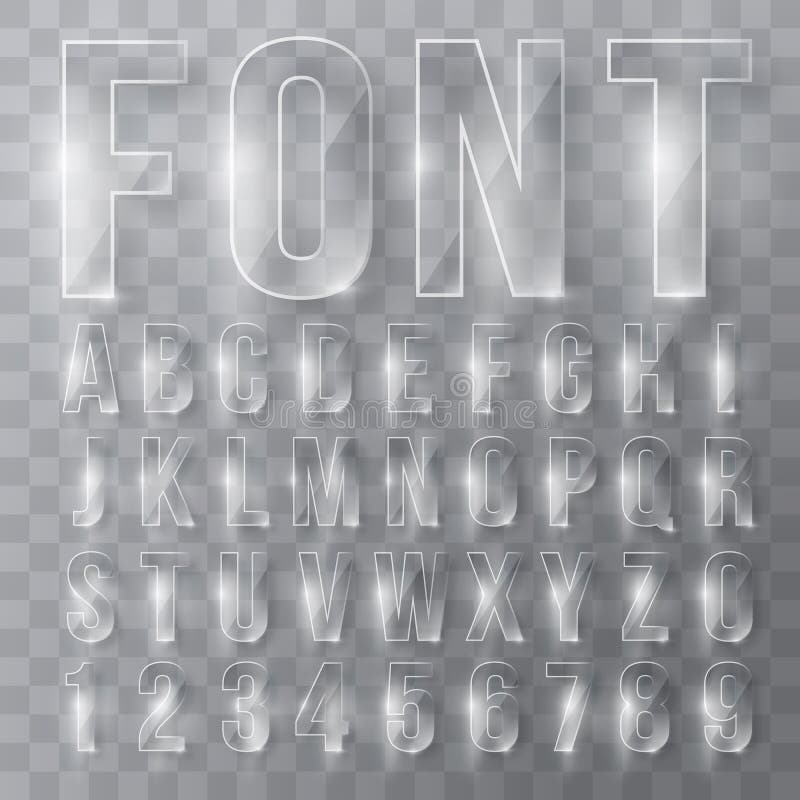 Font Alphabet Transparent Effect Vector Stock Vector - Illustration of ...