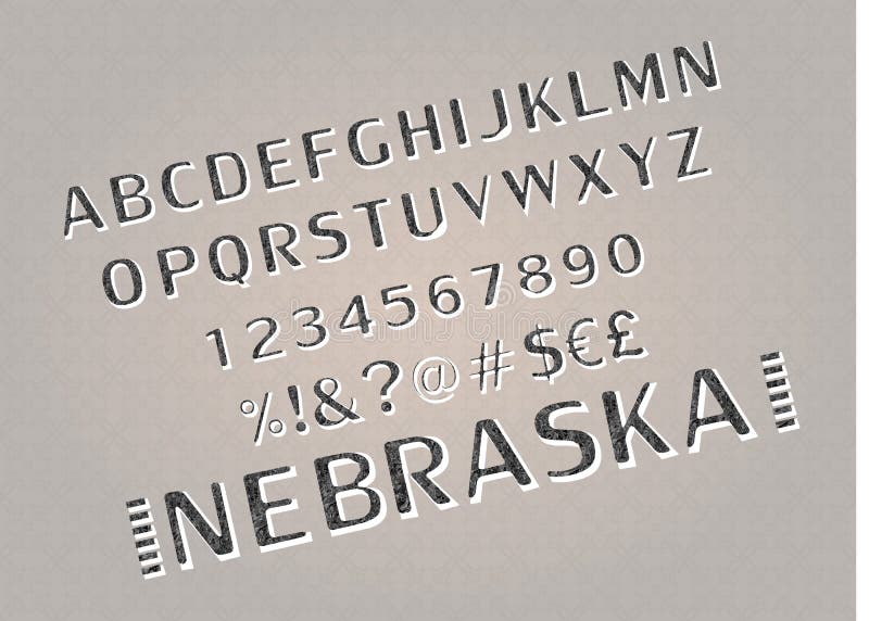 Nebraska Typeface Stock Illustrations – 14 Nebraska Typeface Stock ...