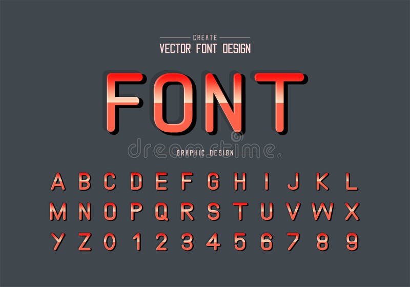 Reflective Font and Alphabet Vector, Gradient Style Typeface Letter and ...