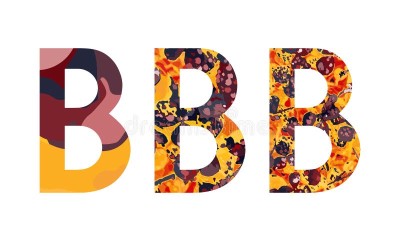 Letter B Original Design. Modern Vector Design Alphabet. Bright Colors ...