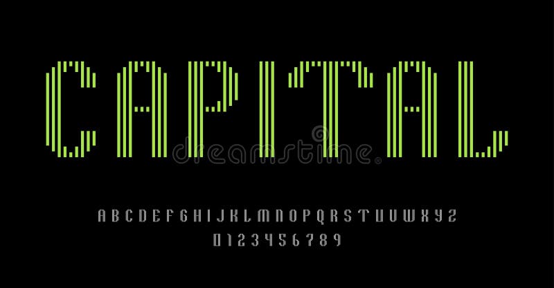 Set of Alphabets Font Letters and Numbers Stock Vector - Illustration ...