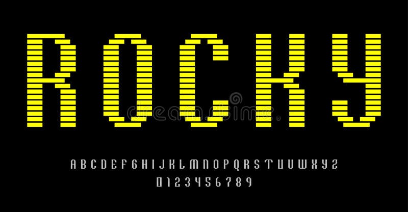 Set of Alphabets Font Letters and Numbers Stock Vector - Illustration ...