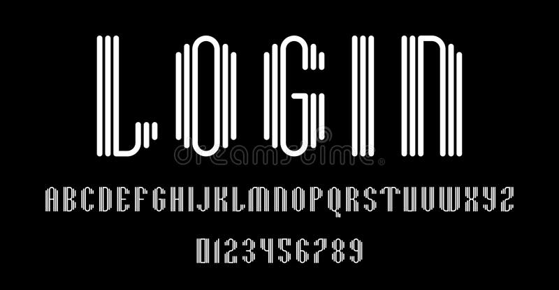 Set of Alphabets Font Letters and Numbers Stock Vector - Illustration ...