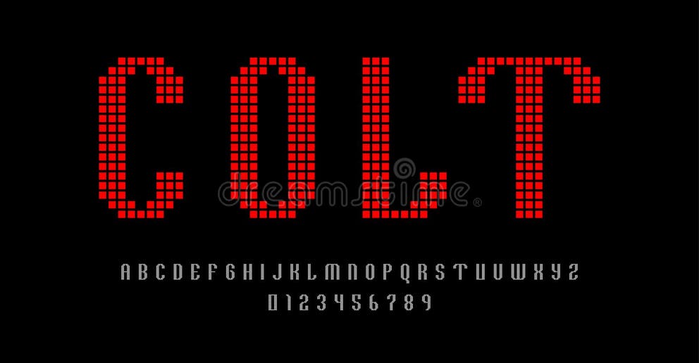 Set of Alphabets Font Letters and Numbers Stock Vector - Illustration ...