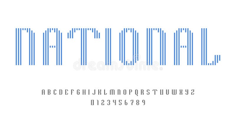 Set of Alphabets Font Letters and Numbers Stock Vector - Illustration ...