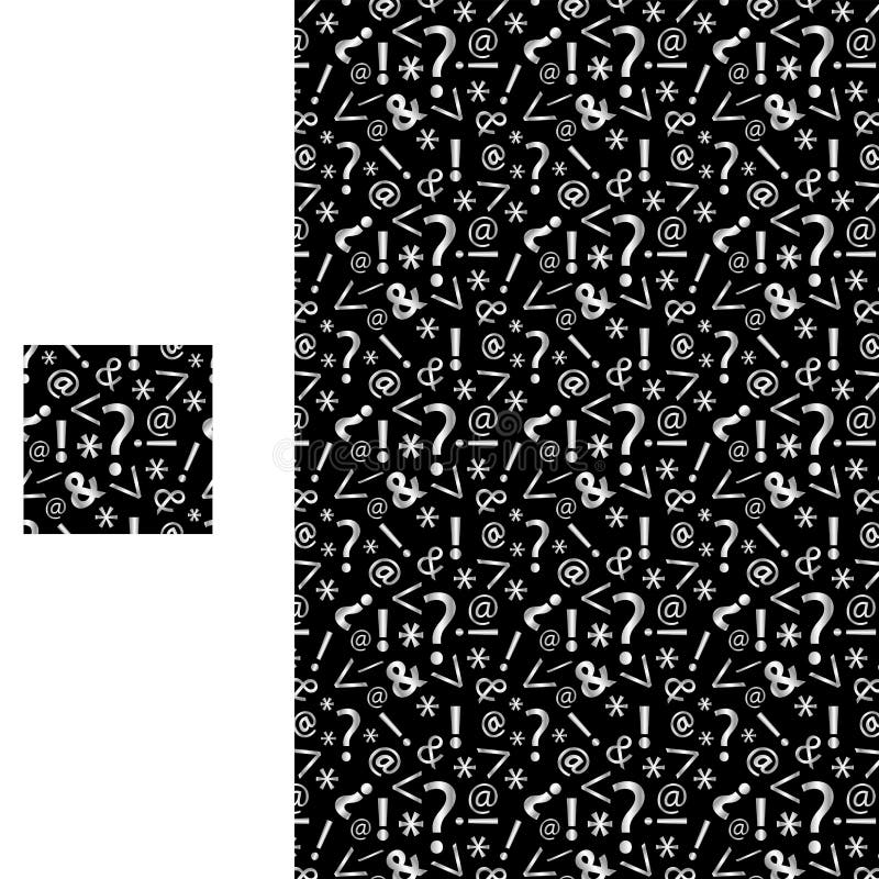 Font Character Seamles Pattern Stock Vector - Illustration of black ...