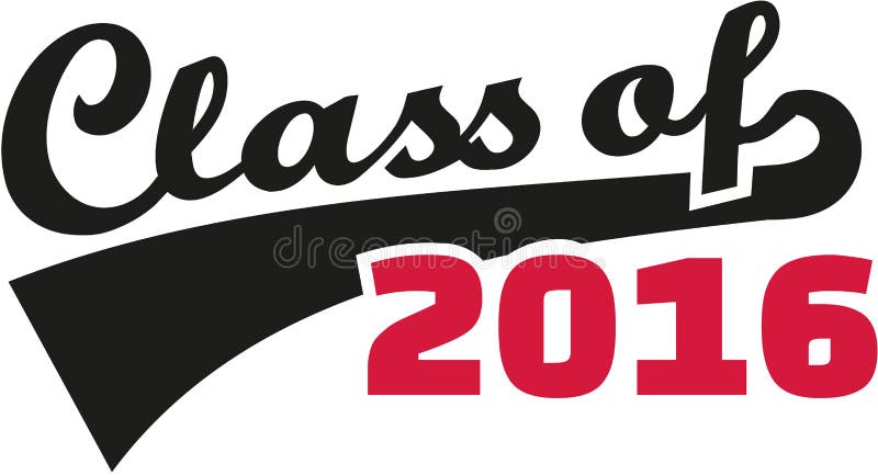 Font - Class of 2016 stock illustration. Illustration of icon - 107151917