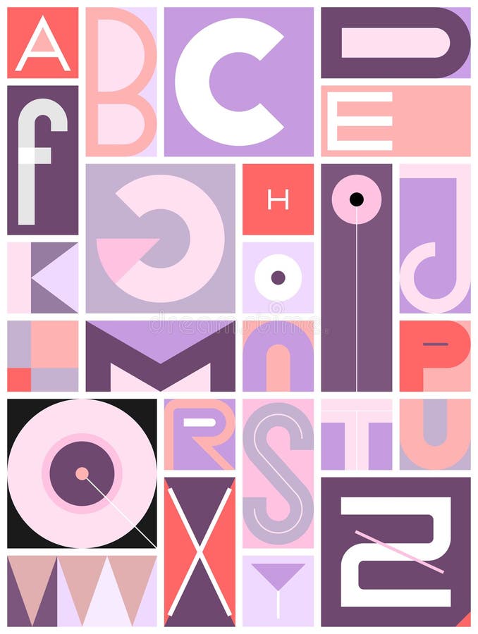 Font Design Collage stock vector. Illustration of design - 311372352