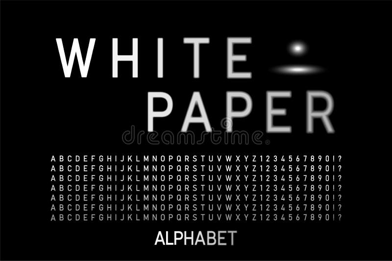 Font Design with Focused and Defocused Letters Stock Illustration ...