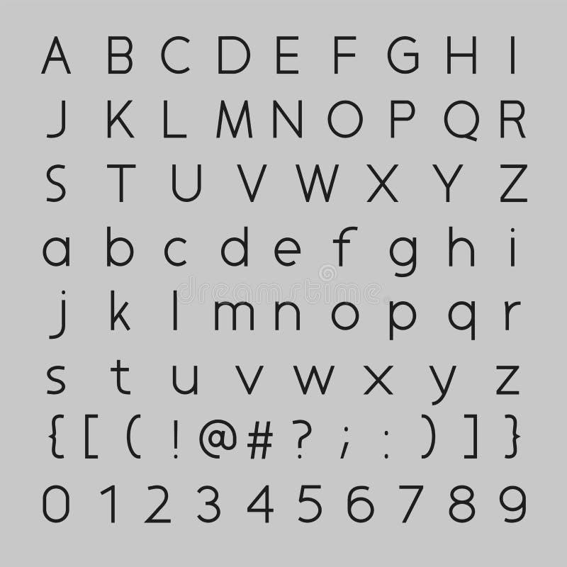 3D Font Design, Shadow Alphabet Vector, Letters and Numbers Stock ...