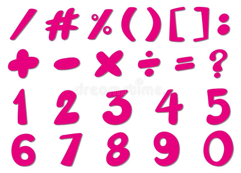 Pink Multiplication Square Poster Stock Vector - Illustration of pink ...