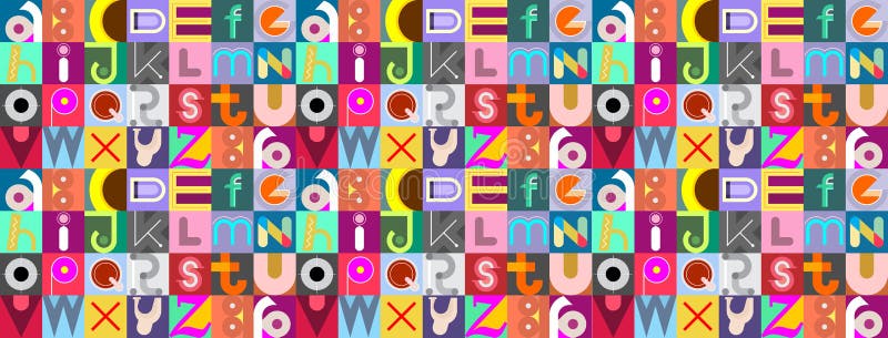 Font Design Seamless Background Stock Vector - Illustration of ...