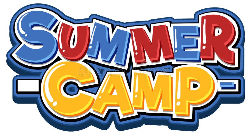 Font Design for Word Summer Camp Stock Vector - Illustration of clip ...