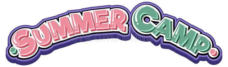 Font Design for Word Summer Camp Stock Vector - Illustration of icon ...