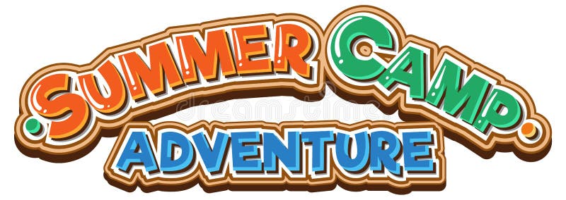 Font Design for Word Summer Camp Stock Vector - Illustration of symbol ...