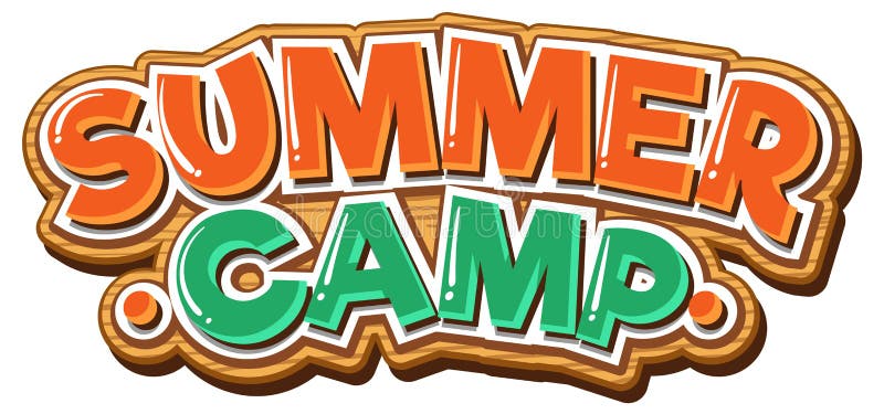 Font Design for Word Summer Camp Stock Vector - Illustration of drawing ...