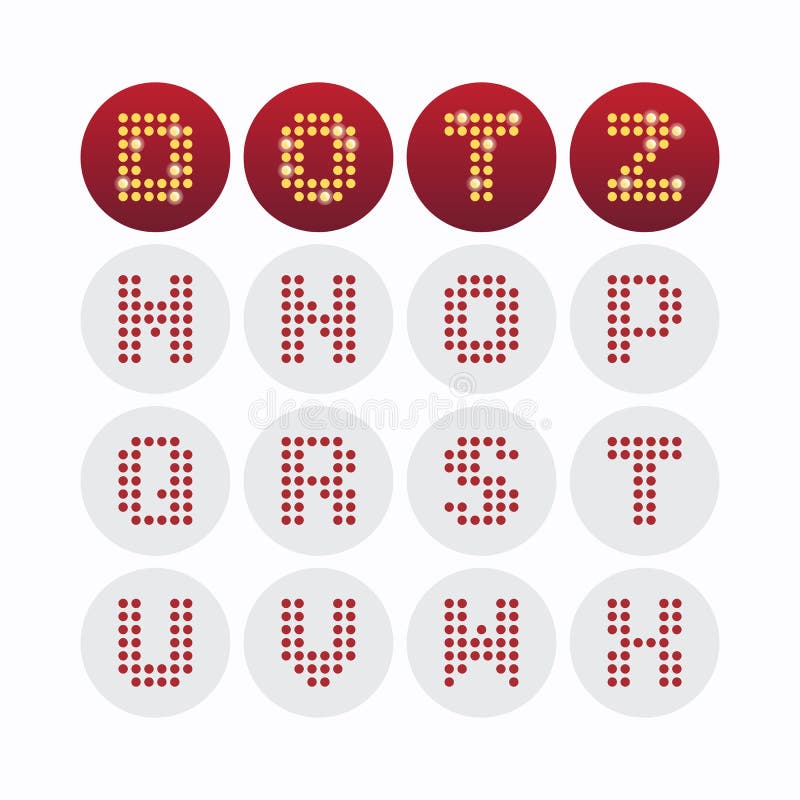 Font Dot Alphabet Design. Vector Illustration. Stock Vector ...