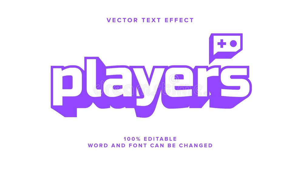 Text Effect Twitch Style, Gamers Logo Template Stock Vector ...