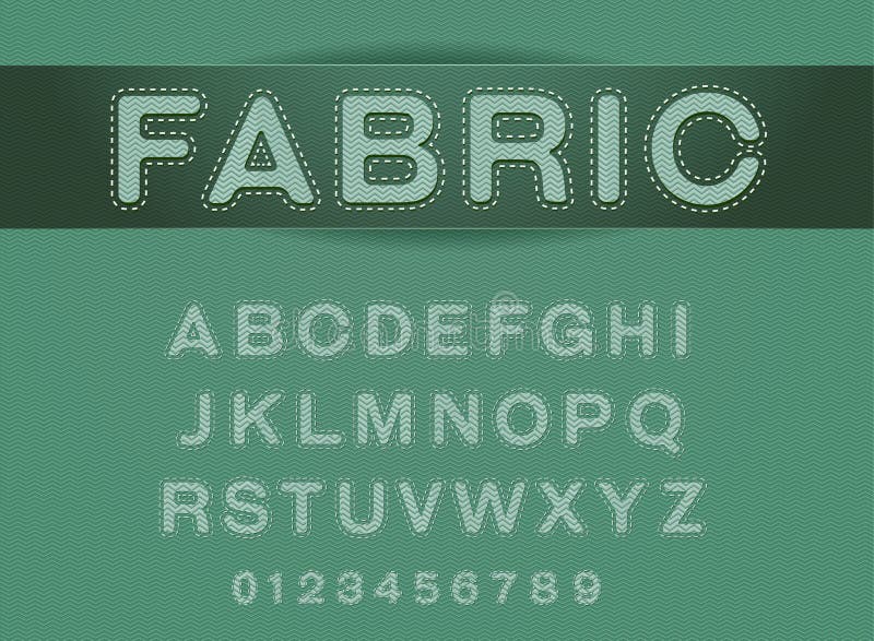 Font fabric patch vector stock vector. Illustration of patch - 90743748