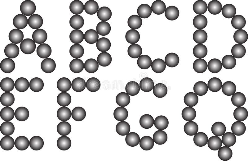 Font stock vector. Illustration of character, ball, isolated - 112233723