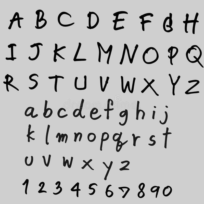 Font doodle stock vector. Illustration of learning, collection - 22707104