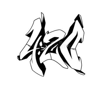 420 Font in Graffiti Style. Vector Illustration. Stock Vector ...