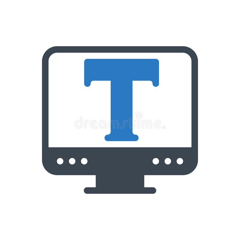 Font Vector Glyph Color Icon Stock Vector - Illustration of icon ...