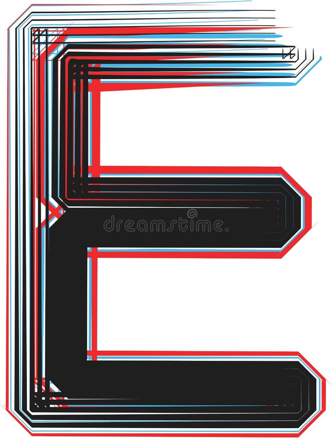 Font illustration letter E stock vector. Illustration of headline ...