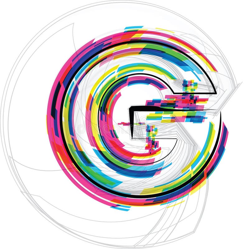 Font Illustration. LETTER G Stock Vector - Illustration of lettering ...