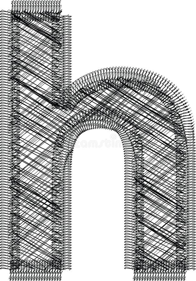 Font Illustration Letter h stock vector. Illustration of pattern ...
