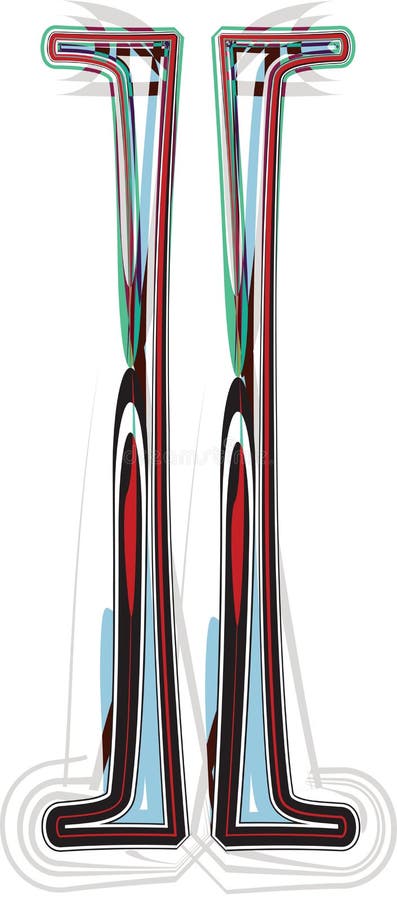 Font Illustration Letter I stock vector. Illustration of font - 102284662