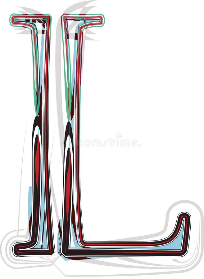 Font Illustration Letter L stock vector. Illustration of abstract ...