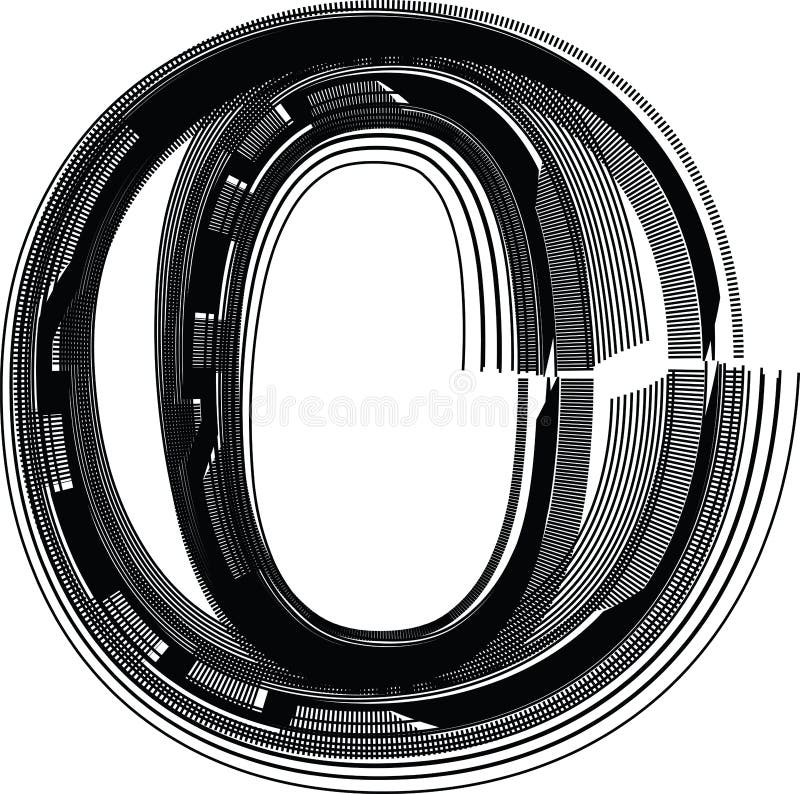 Font illustration LETTER o stock vector. Illustration of calligraphy ...
