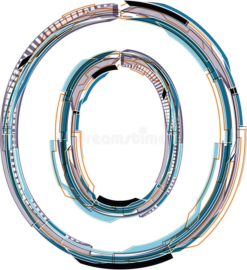 Font illustration LETTER O stock vector. Illustration of scribble ...