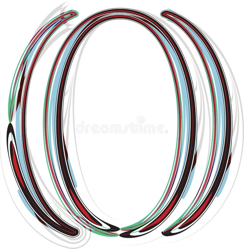 Font Illustration Letter O stock vector. Illustration of doodle - 102284628