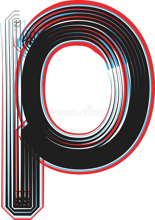 Font illustration letter p stock vector. Illustration of alphabet ...