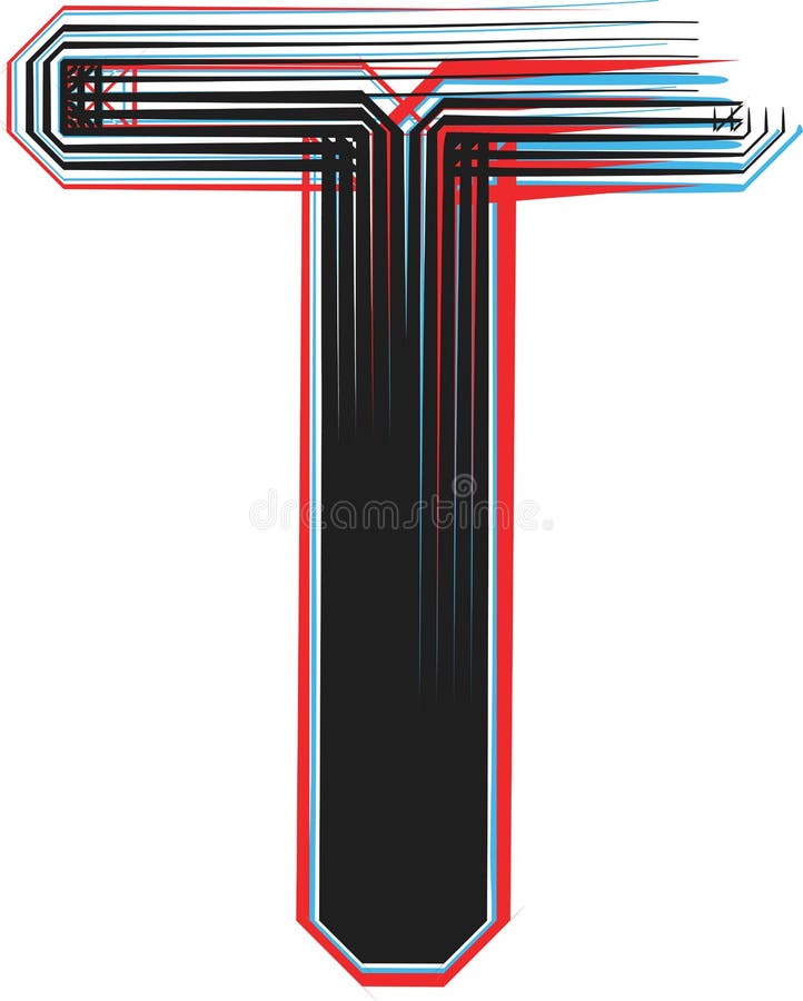 Font illustration letter T stock vector. Illustration of scrapbook ...
