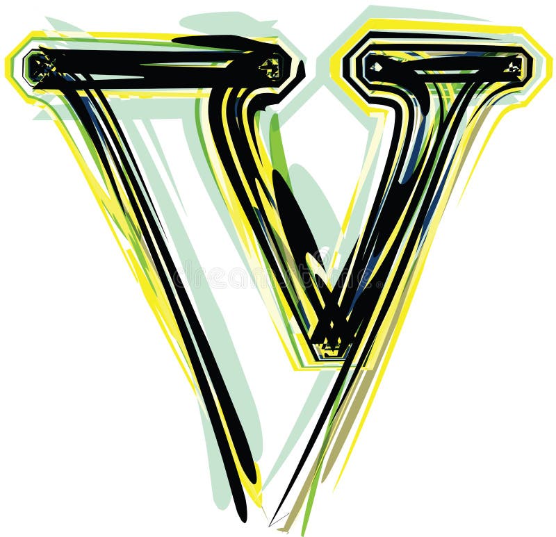 Font illustration letter v stock vector. Illustration of letter - 102285229