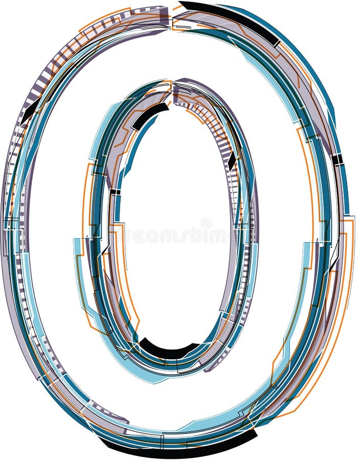 Font illustration NUMBER 0 stock vector. Illustration of number - 102279286