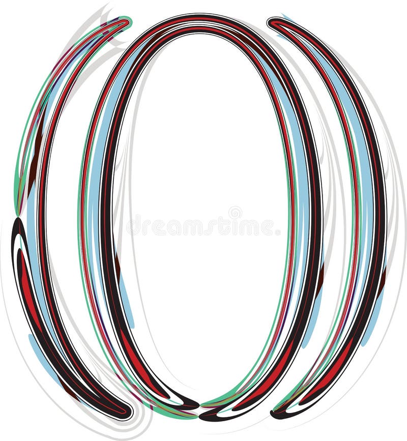 Font illustration NUMBER 0 stock vector. Illustration of scratch ...