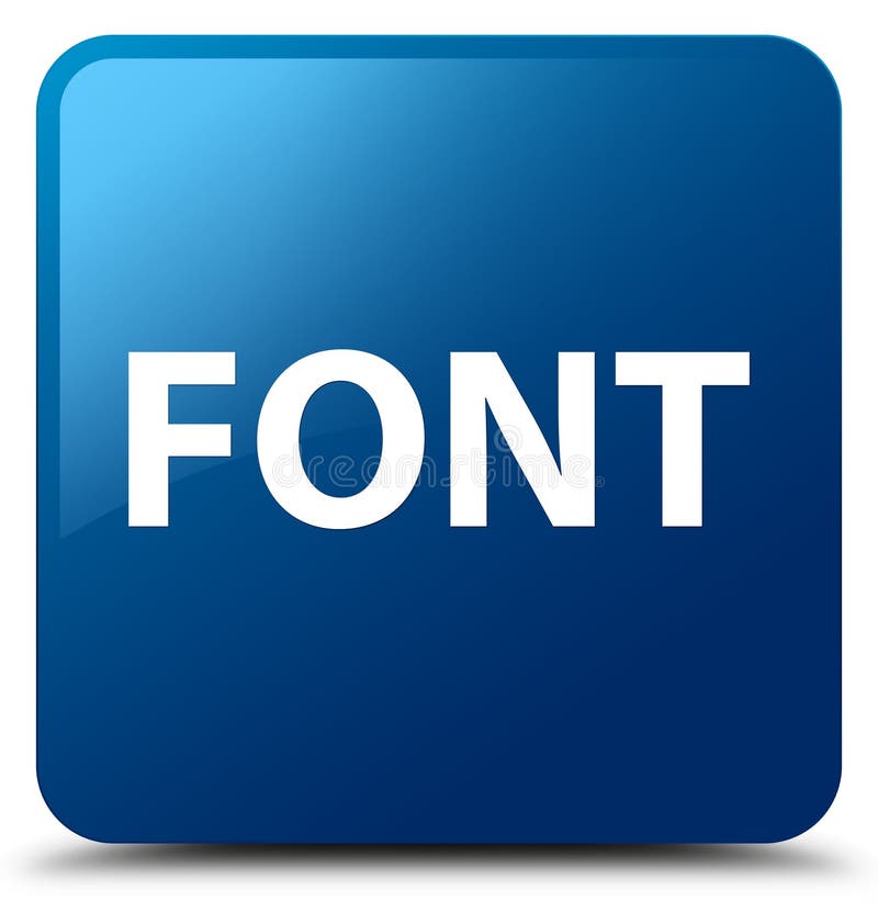 Font blue square button stock illustration. Illustration of word ...