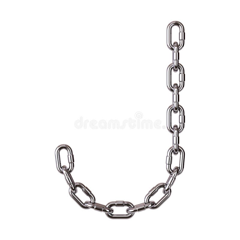 Font J chain stock illustration. Illustration of creativity - 85720979