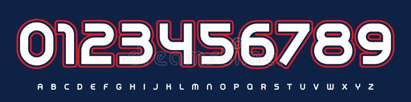 Varsity Digits Stock Illustrations – 7 Varsity Digits Stock ...