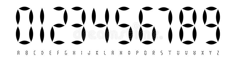 Font Logo Numbers Numeric Alphabet Typography Design Vector Type ...
