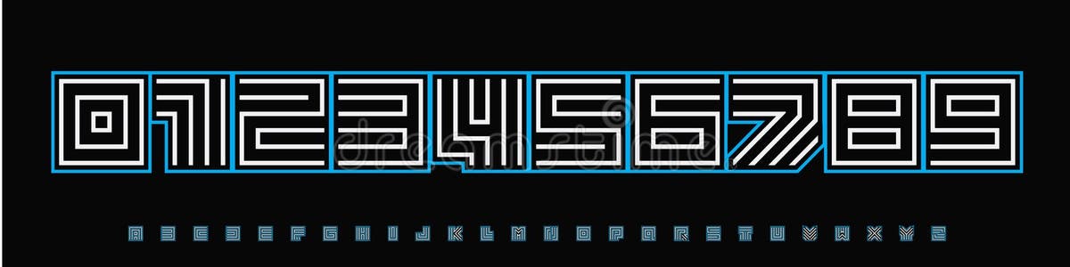 Typography Design Digit Alphabet Stock Illustrations – 12,312 ...