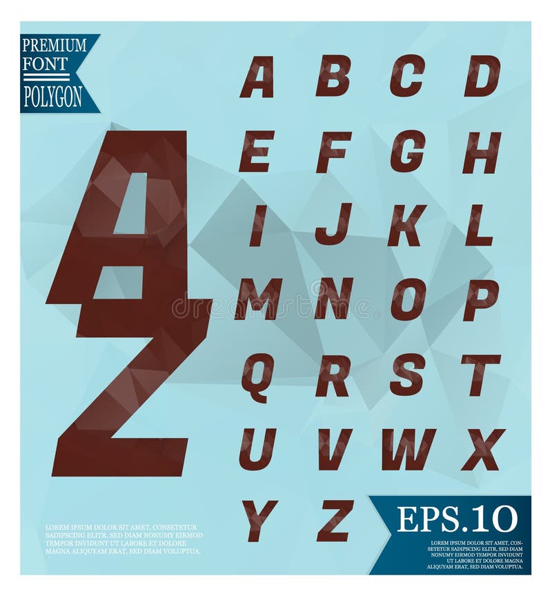 Font Low Poly on Backgrounds Full Color Pattern of Geometric Shapes ...