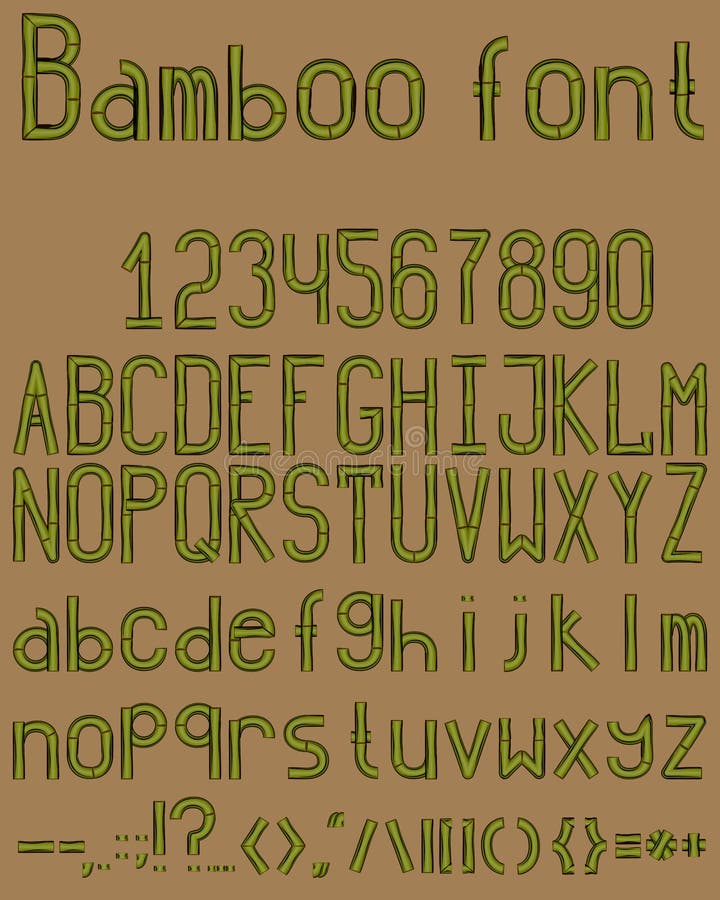 Bamboo Font Stock Illustrations – 1,716 Bamboo Font Stock Illustrations ...