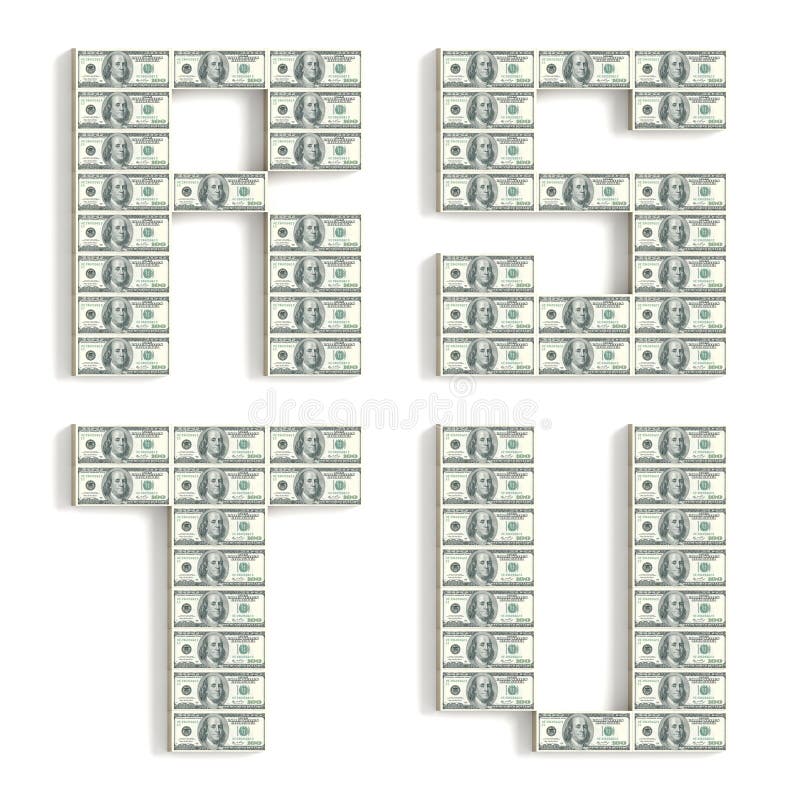 Money Font Letter Dollar Alphabet Money Stock Photos - Download 158 ...