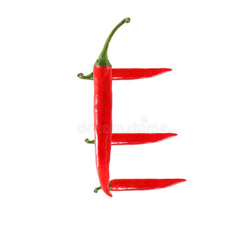 Font Made of Hot Red Chili Pepper Isolated - Letter a Stock Photo ...