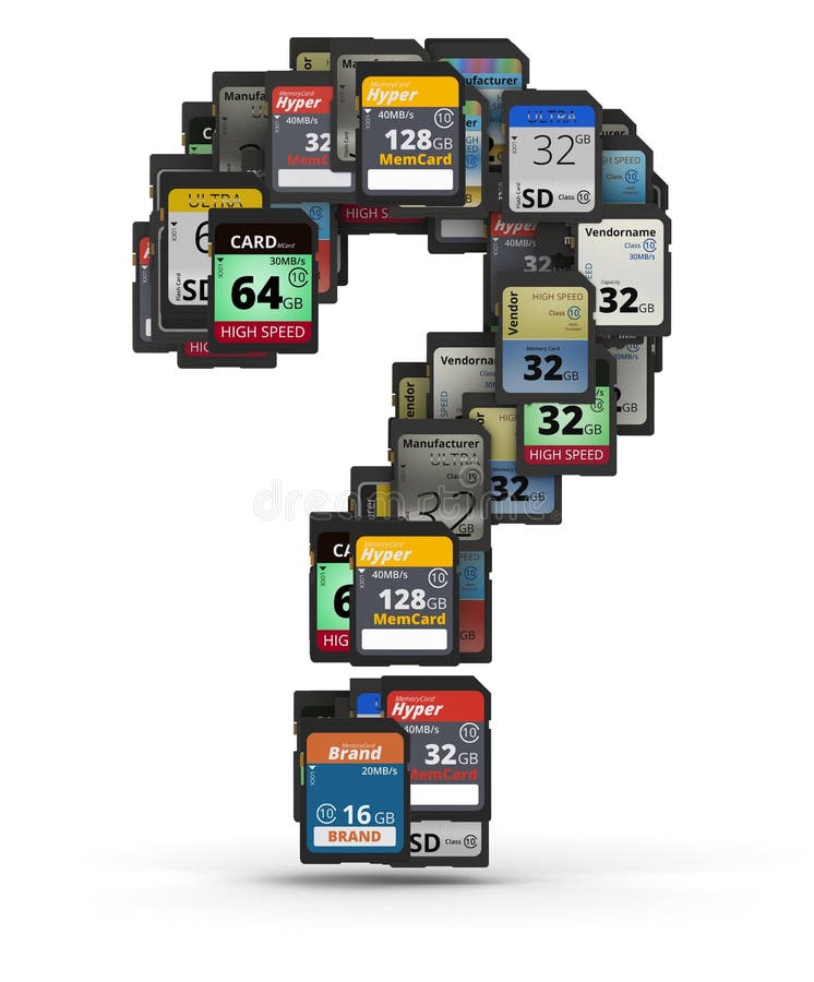 Font from Memory Cards, Question Mark Sign Stock Illustration ...